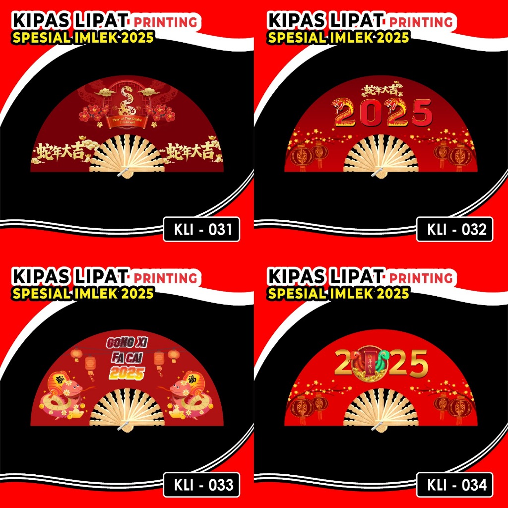 Jual Kipas Lipat IMLEK 2025 Shio Ular / Souvenir Kipas Tangan Spesial ...