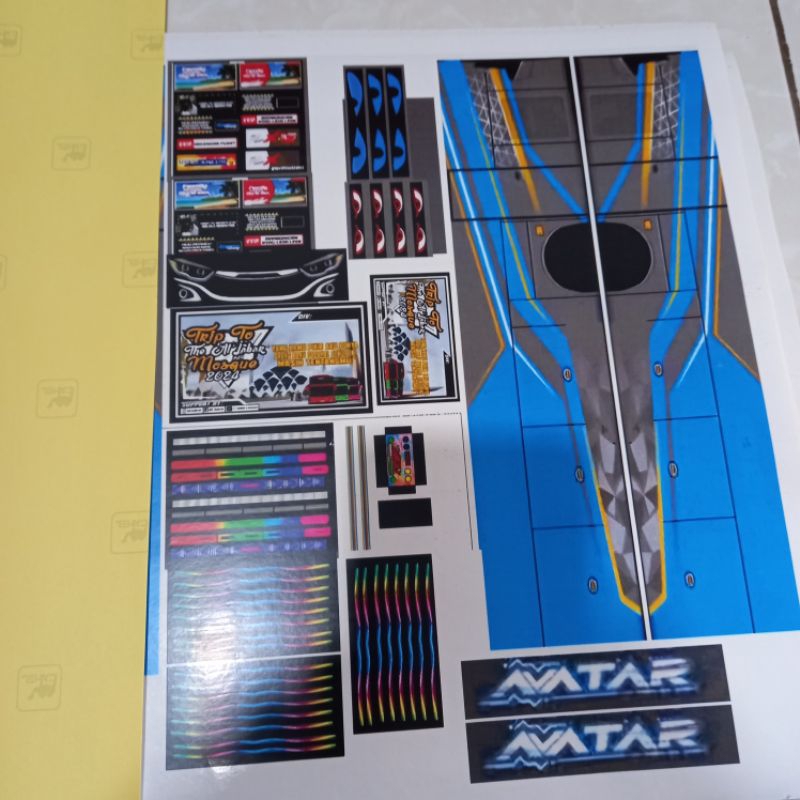 Jual 1 lembar paket lengkap sticker / stiker livery dan aksesoris ...