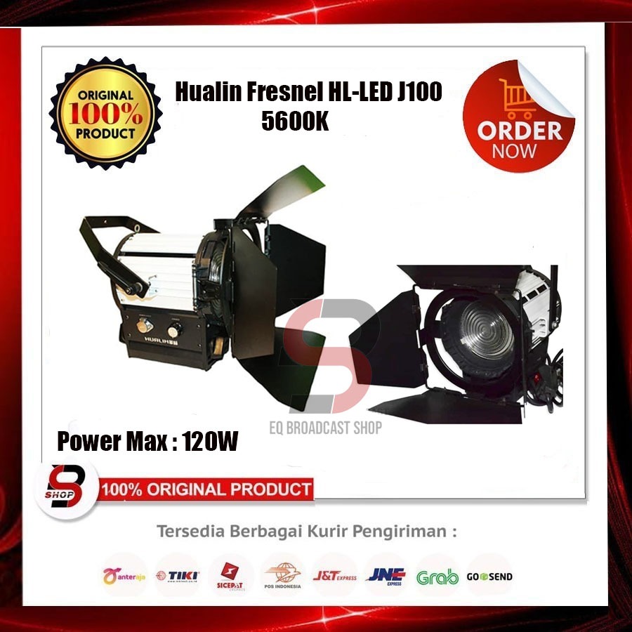 Jual Lampu Fresnel Hualin HL-LED J100 Spot Lamp Studio Lighting ...