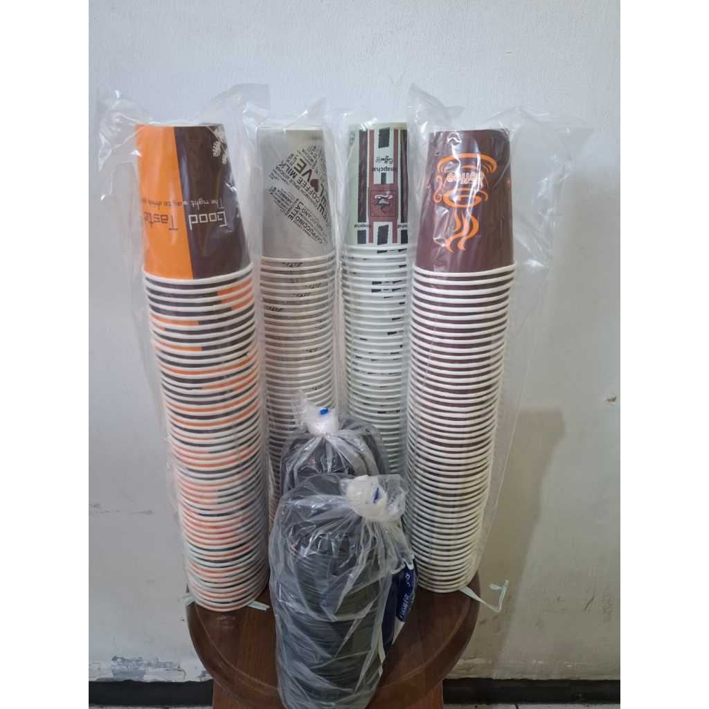 Jual Koppu Paper Cup Motif 8 Oz isi 50 pcs (gelas kertas) | Shopee Indonesia