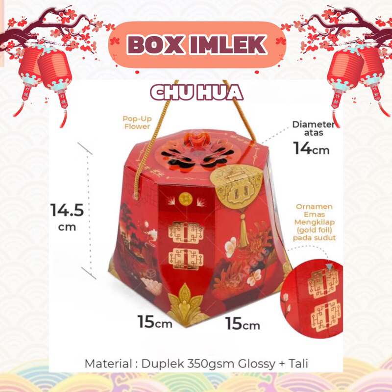 Jual CHU HUA | Box Hampers Toples Bulat 500gr Imlek Kotak Gift Sincia ...
