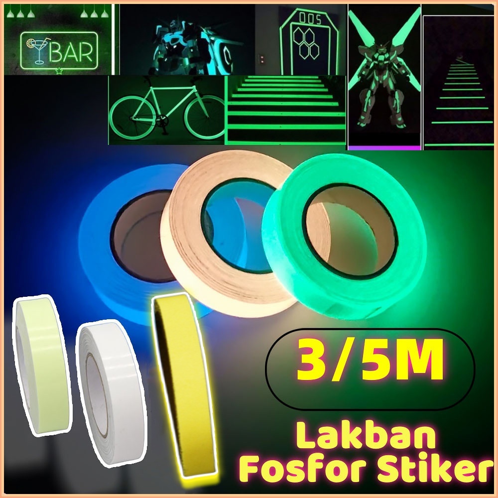 Jual 3cm*5M Stiker Peringatan Menyala Dalam Gelap /Lakban Glow in The ...