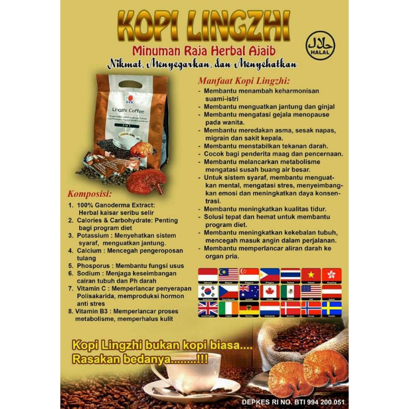 Jual Kopi Lingzhi 3 in 1 (Ganoderma Coffee) | Shopee Indonesia
