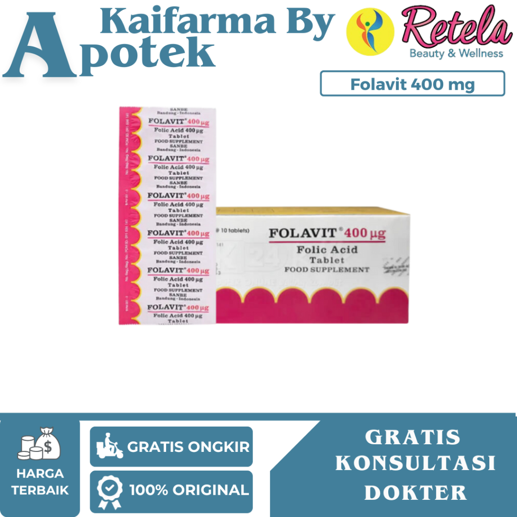 Jual FOLAVIT 400MG 1 STRIP 10 TABLET | Shopee Indonesia