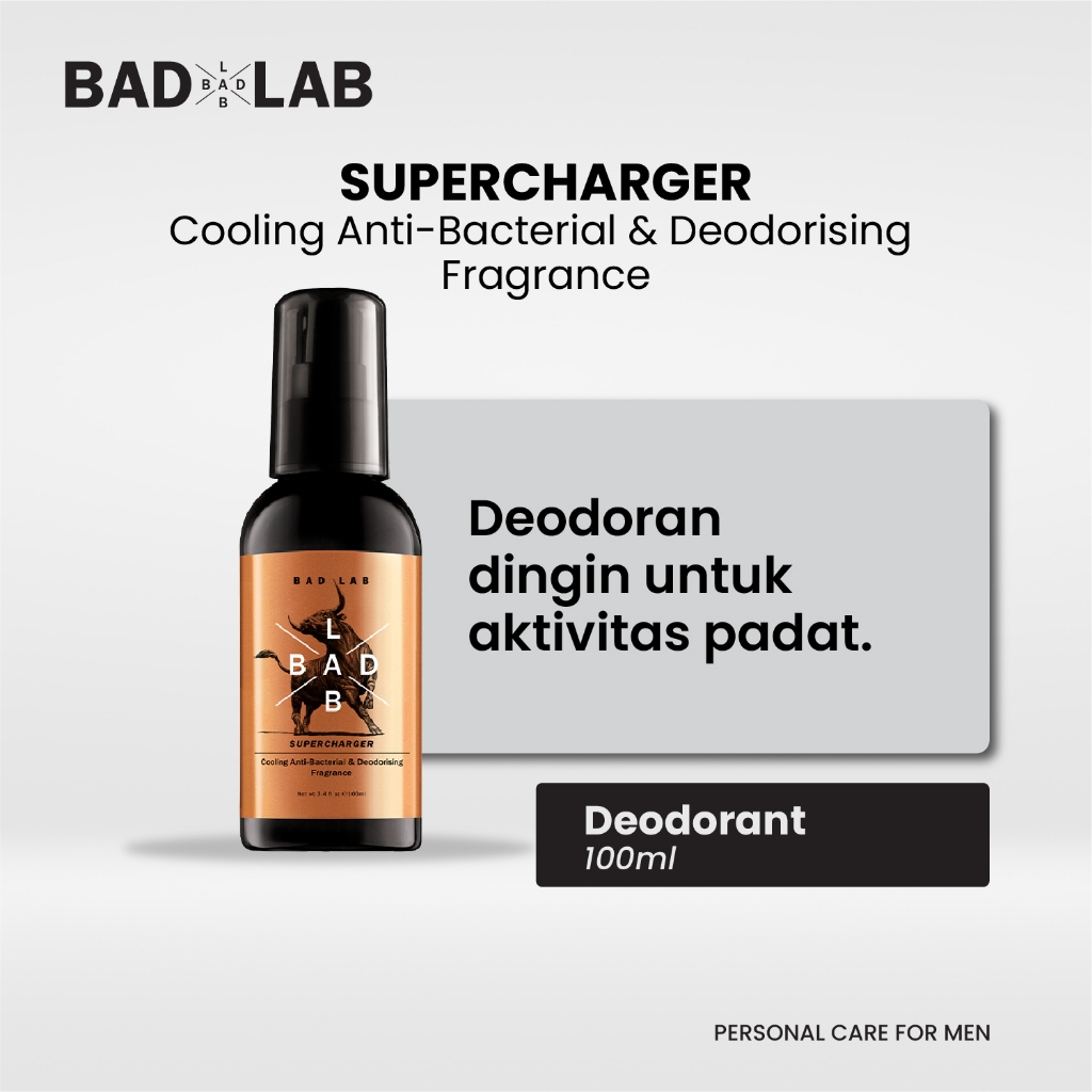 Jual BAD LAB Supercharger Cooling Anti-Bacterial & Deodorising Spray 100ml - Deodorant Semprot ...