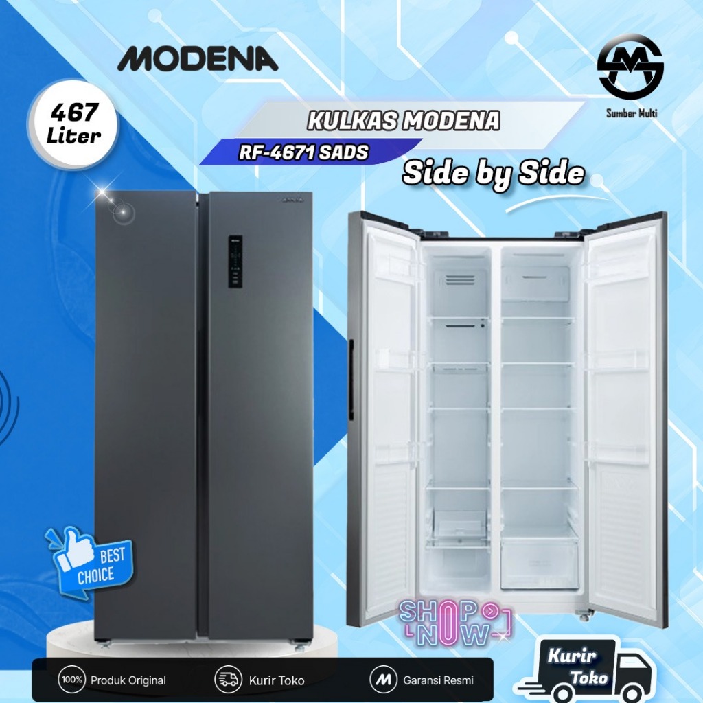 Jual KULKAS MODENA RF 4671 SADS LEMARI ES 2 PINTU SIDE BY SIDE | Shopee ...