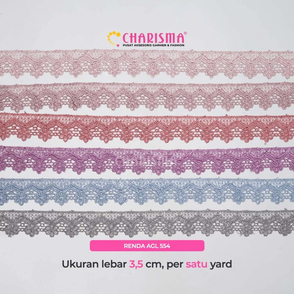 Jual Charisma Renda Guipper AGL 554 - Renda Bordir / Lebar 3,5cm / Harga Per Yard (90cm ...