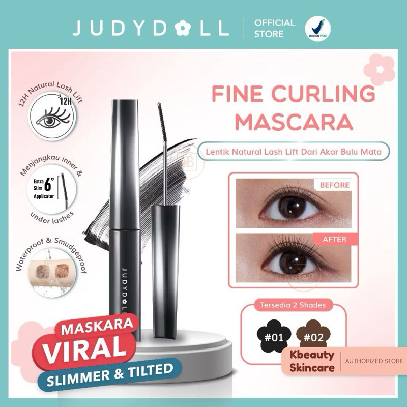 Jual Judydoll Fine Curling Iron Mascara (Maskara Besi Waterproof ...