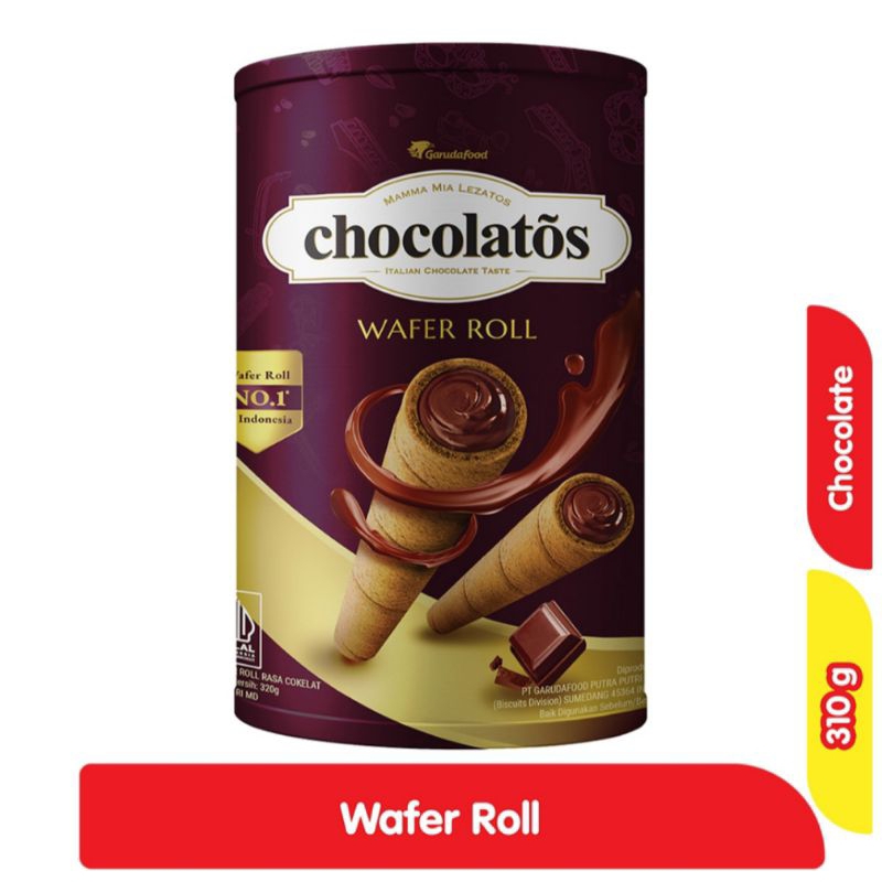 Jual Chocolatos Waffer Roll Cokelat Kaleng 310gr | Shopee Indonesia