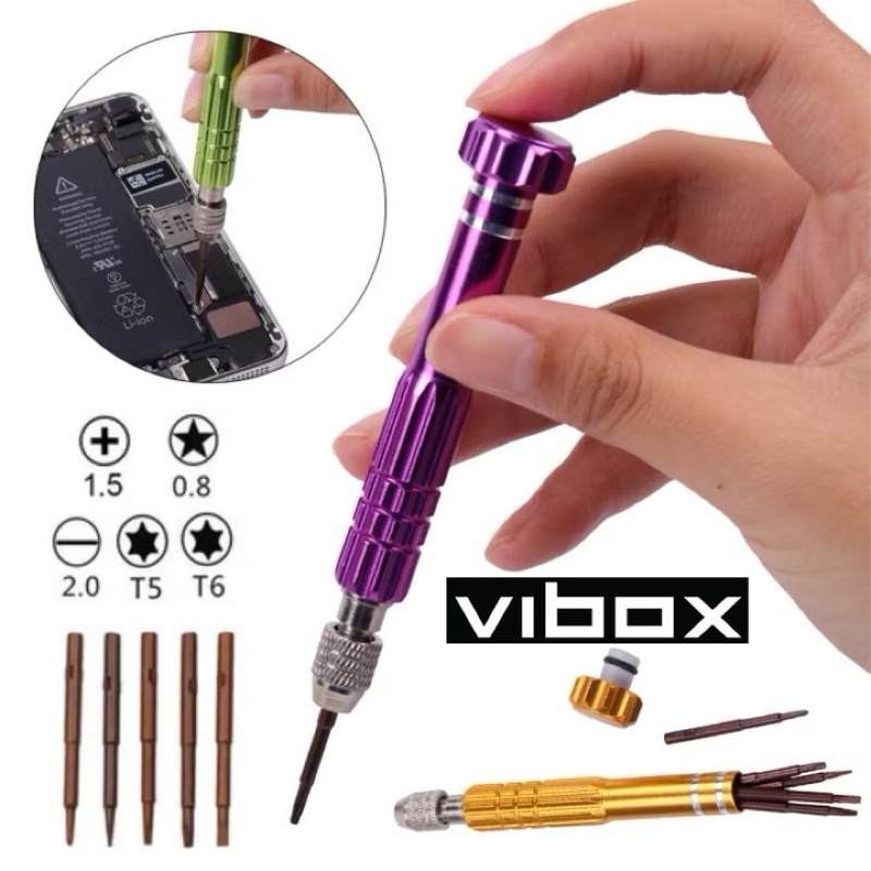 Jual Vibox Obeng Reparasi Hp Set 5 in 1 SY-338 / Servis / Screwdriver ...