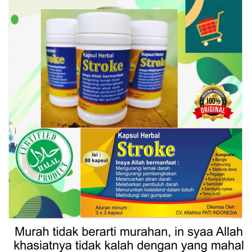 Jual OBAT STROKE I KAPSUL HERBAL STROKE I SOLUSI STROKE isi 75 kapsul ...