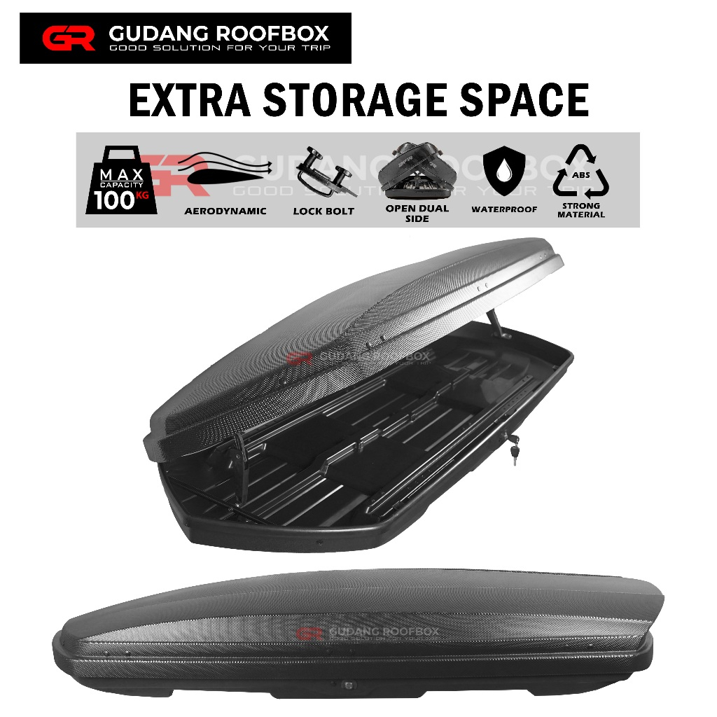 Jual Roof Box Roofbox Slim Bagasi Atas Mobil Universal Material ABS ...