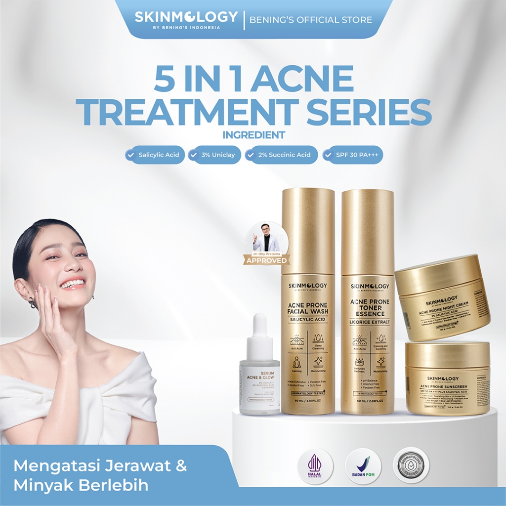 Jual Skinmology by Bening's Clinic Indonesia - 5in1 Acne Treatment - Salicylic Acid Uniclay ...