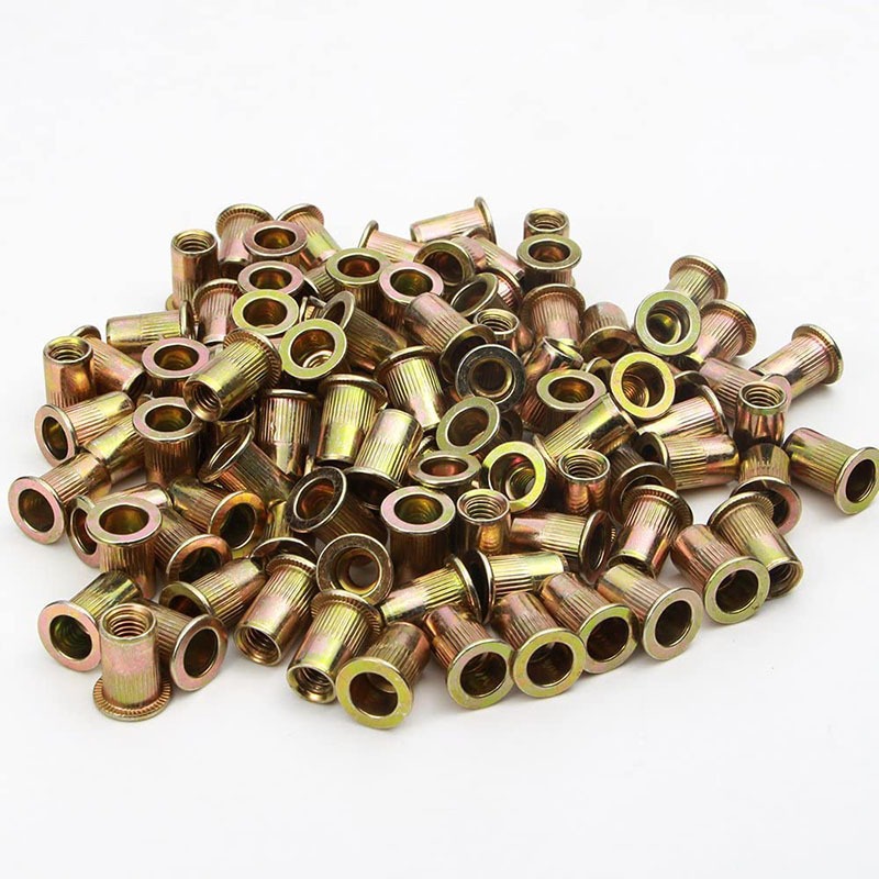 Jual Mur Rivet Nut M3-M12 Rivnut Kuning Besi Carbon Steel Nutsert Tanam insert M3 M4 M5 M6 M8 ...