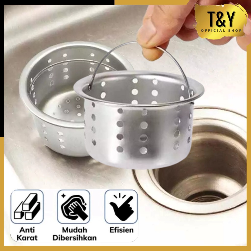 Jual T&Y Saringan Wastafel Stainless Steel Anti Karat Wastafel Afur ...