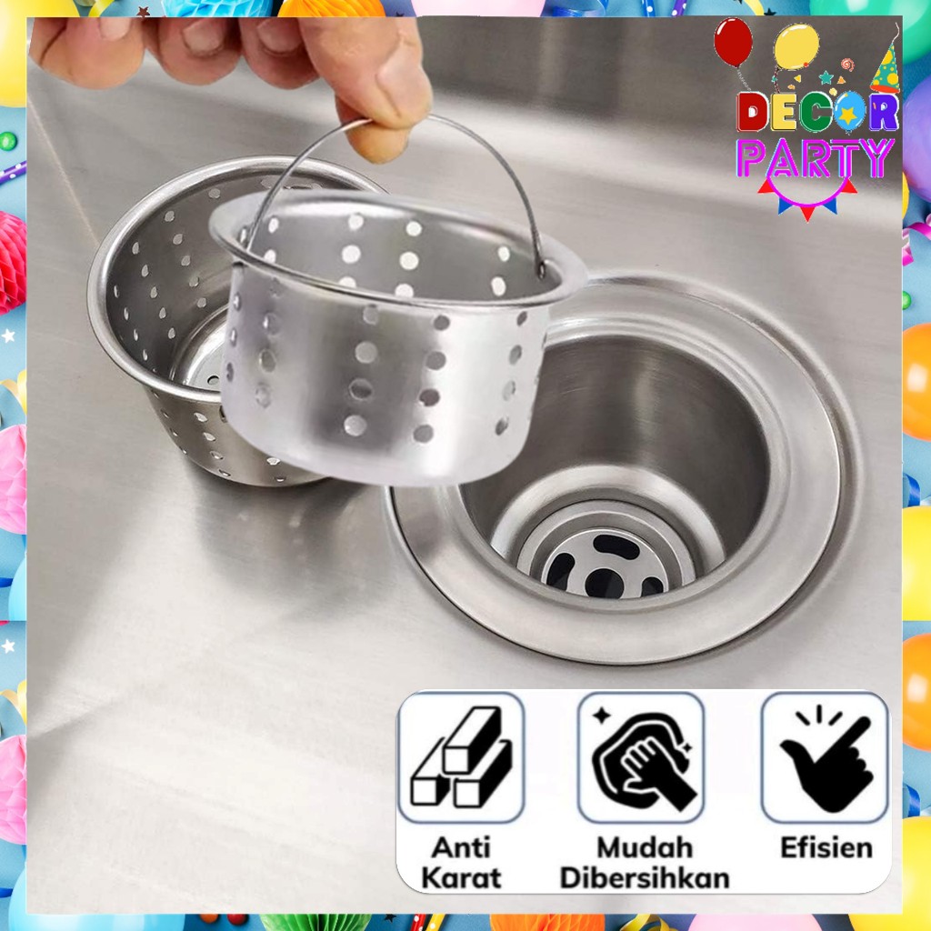 Jual DP Saringan Wastafel Stainless Steel Anti Karat Keranjang Avur ...