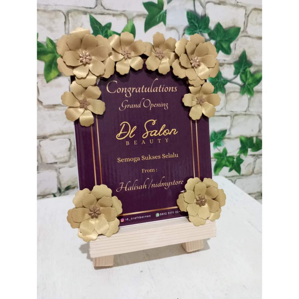 Jual Karang Bunga Papan Bunga Mini Souvenir Papan Ucapan Bunga | Shopee ...