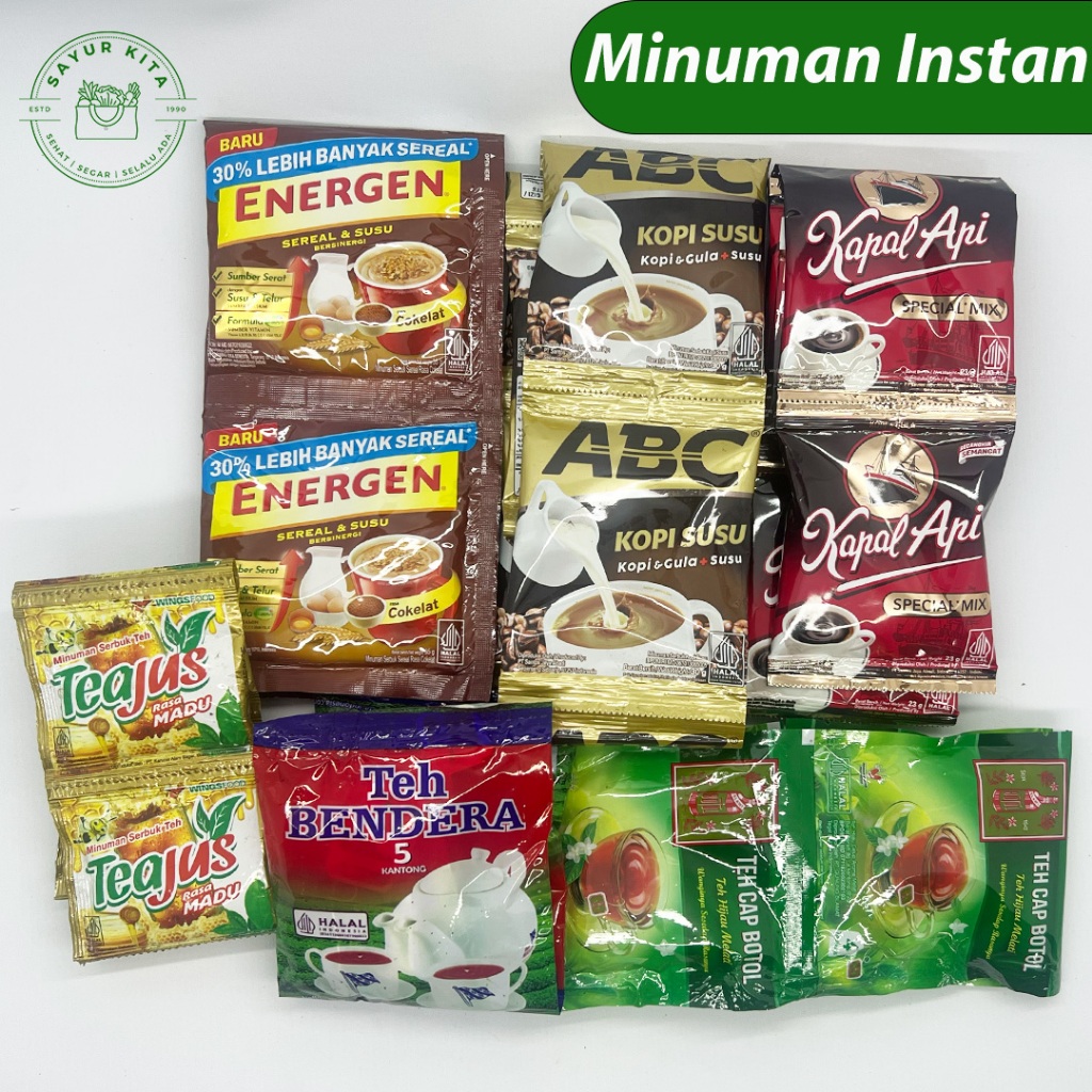 Jual Minuman bubuk Instan Kopi kapal api Energen Kopi Abc Tea Jus Teh ...