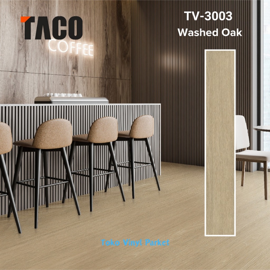 Jual TACO vinyl flooring 3mm motif kayu TV-3003 Washed Oak (24 Pcs/Box ...