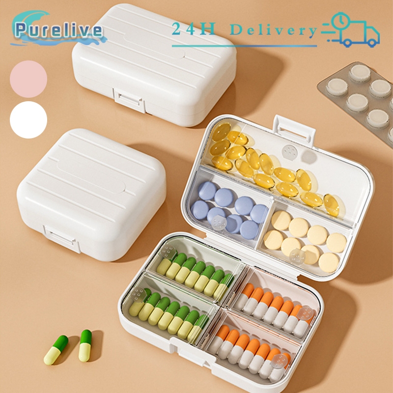 Jual Medicine Box Mini Kotak Obat Tertutup 7 Kompartemen Kotak Tempat ...