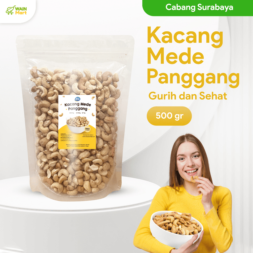 Jual Kacang Mede Oven Original Super Kacang Mete Gurih Snack Cemilan ...