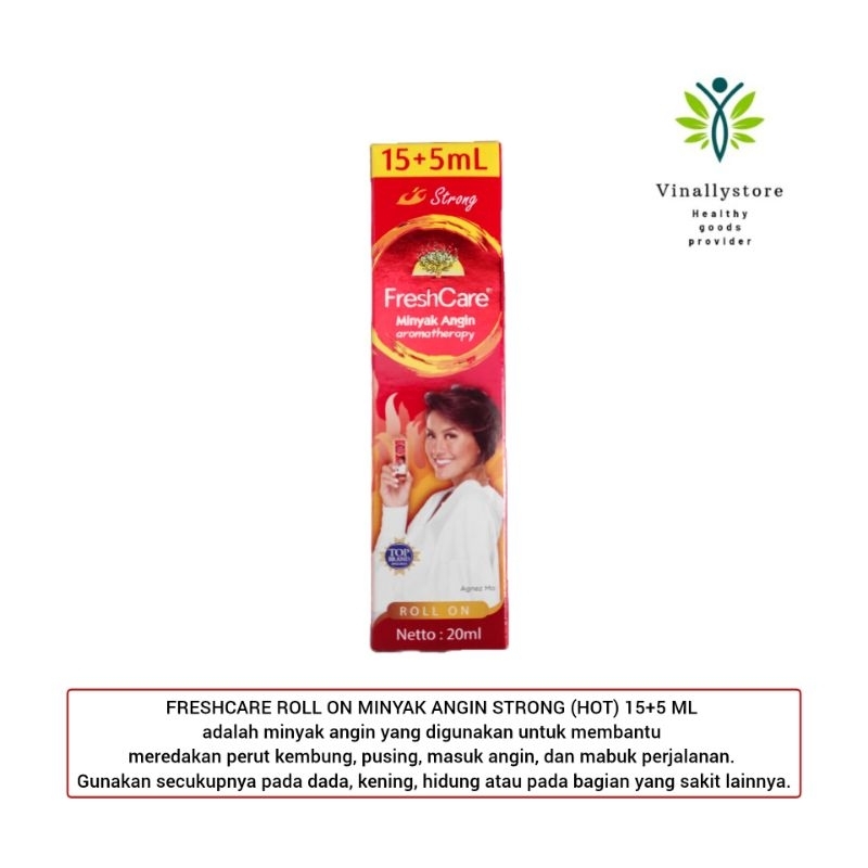 Jual FreshCare Roll On Minyak Angin Strong (HOT) 15+5ML JUMBO | Shopee ...