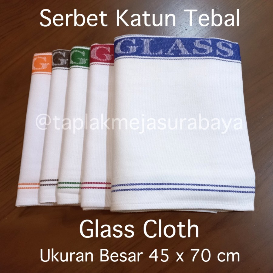 Jual Serbet Kain Lap Dapur Glass Cloth Ukuran Besar Asli Katun Serap Air | Shopee Indonesia