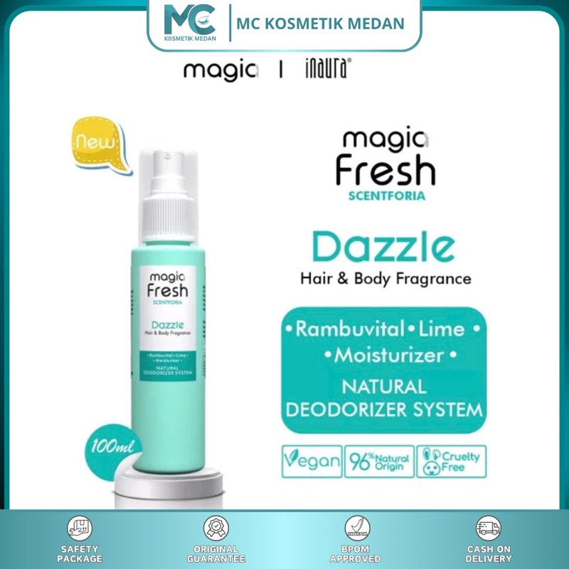 Jual INAURA-MAGIC FRESH Hair & Body Frangrance 100ml-DAZZLE | Shopee ...