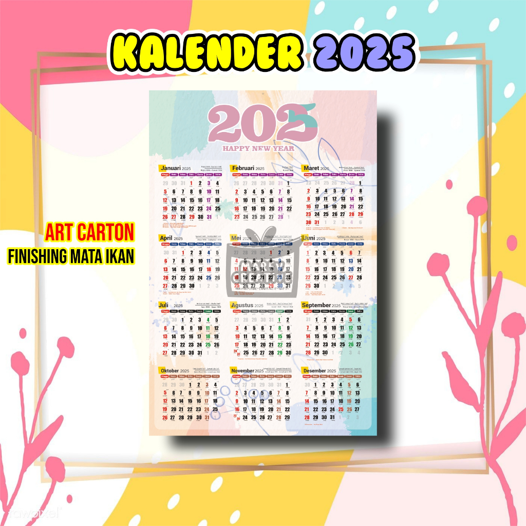 Jual KALENDER 2025 : Kalender , Kalender 2025 Aesthetic , Kalender ...