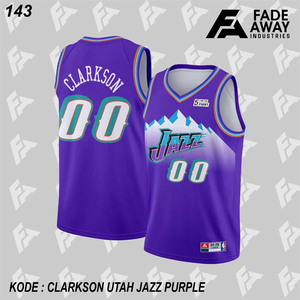 Jual JERSEY BASKET NBA CLARKSON #00 UTAH JAZZ PURPLE | Shopee Indonesia