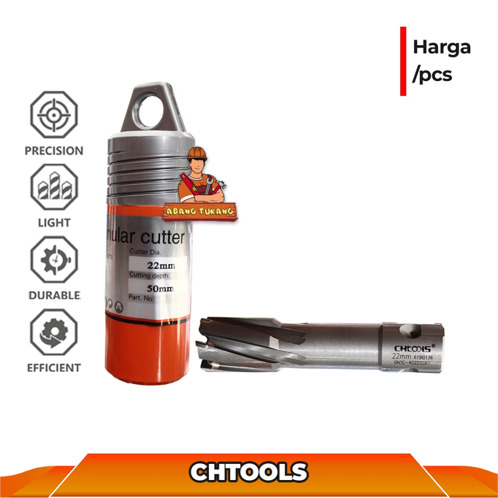 Jual Mata Bor Magnet CHTOOLS Model Jetbroach Magnetic Drill Bit 26mm - 55mm Annular Cutter TCT ...