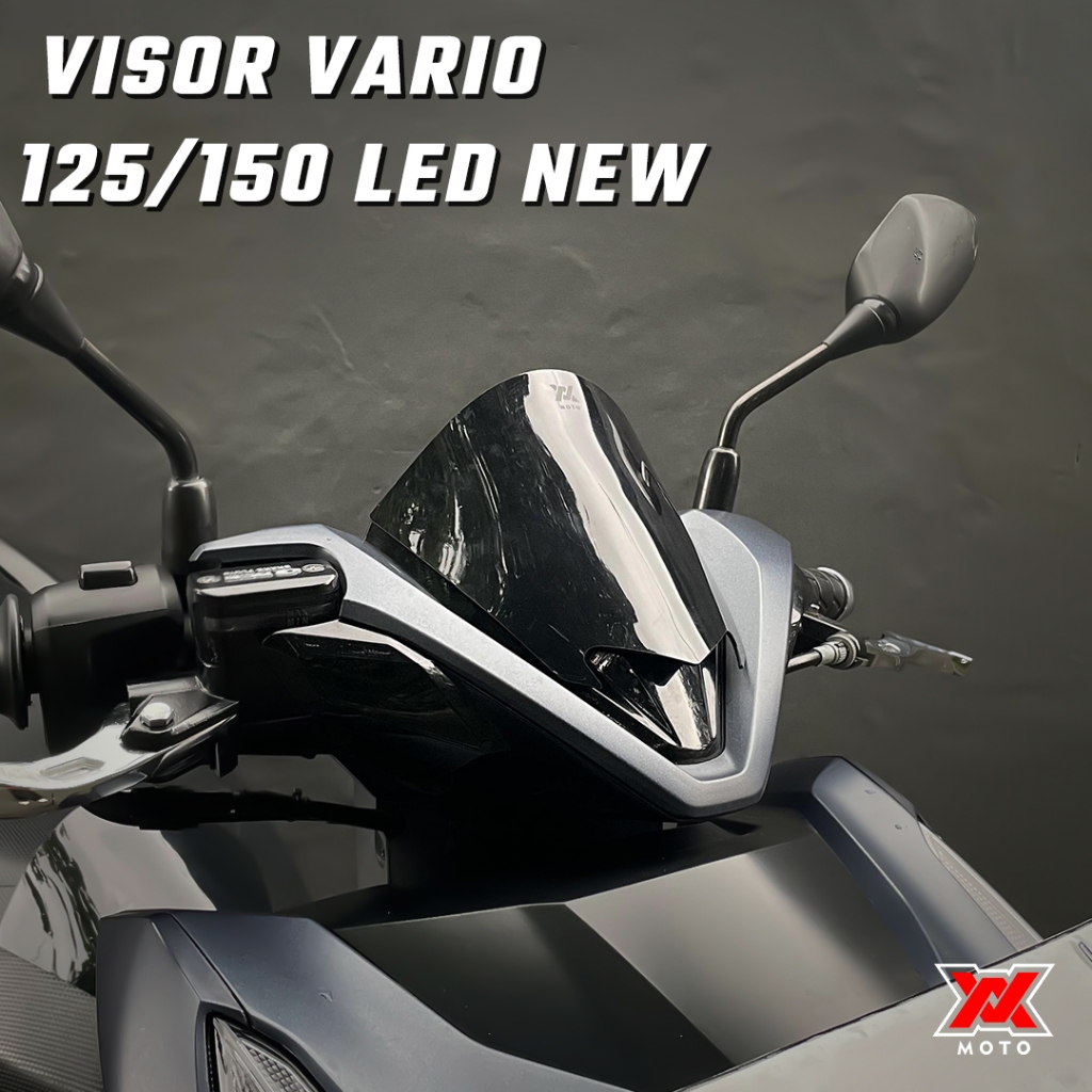 Jual Visor Beat Vario 125 New Led Visor Warna Bening Hitam Tebal 2mm ...