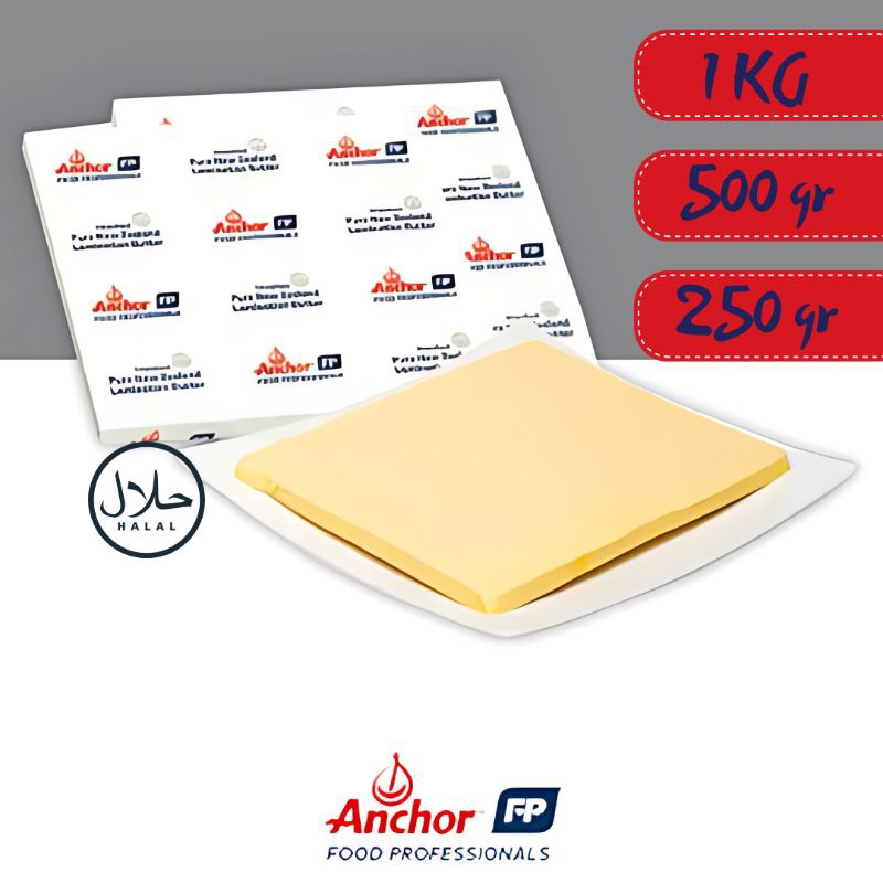 Jual 1KG ANCHOR UNSALTED BUTTER LAMINATION SHEET DRY FOR PASTRY KORSVET ...