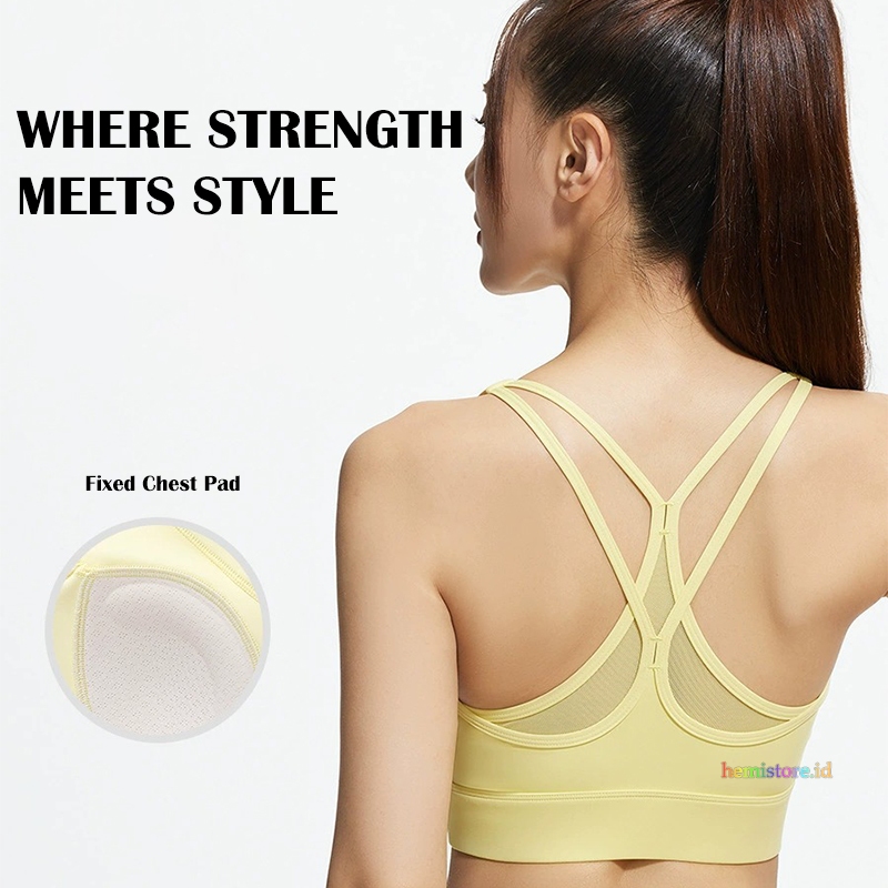Jual Sport Bra High Impact Model Cross Back Strap Normal Tanpa Pengait ...