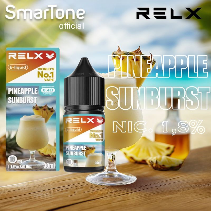 Jual RELX LIQUID PINEAPPLE SUNBURST 30ML 18MG SALTNIC SERIES | Shopee Indonesia