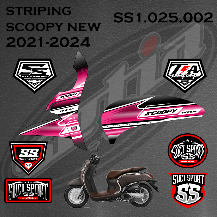 Jual STIKER STRIPING SCOOPY NEW 2021-2024, VARIASI LISH SIMPLE ...