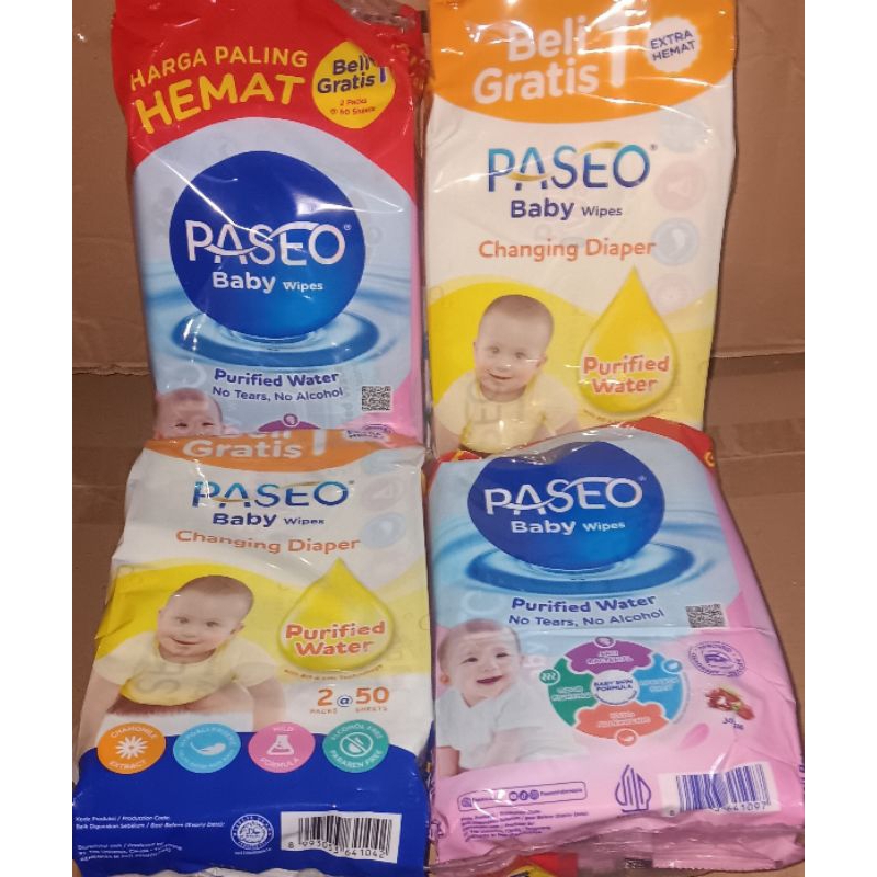Jual Tisu Basah Paseo 50 Sheets (1 Pack 2 Pcs) | Shopee Indonesia