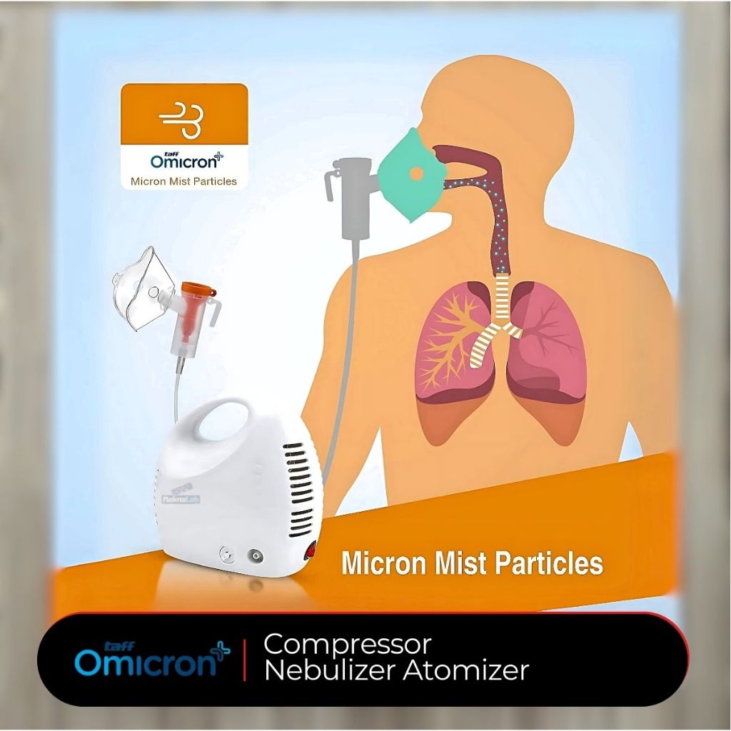 Jual TaffOmicron Alat Terapi Pernapasan Compressor Nebulizer Atomizer / Mesin Uap Nebuliser ...