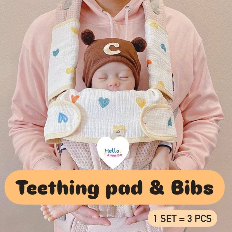 Jual hello aimama Teething pads bibs drool pad bisa untuk semua gendongan universal cotton ...