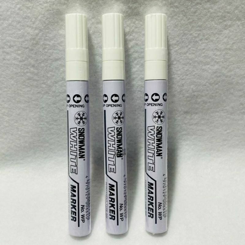Jual spidol putih medium tip WP-12 (1pack) / paint marker snowman ...