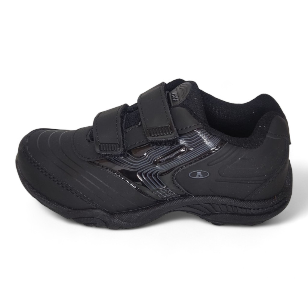 Jual Pro ATT LST 931V Sepatu Sekolah Anak Perempuan Velcro Hitam Polos ...