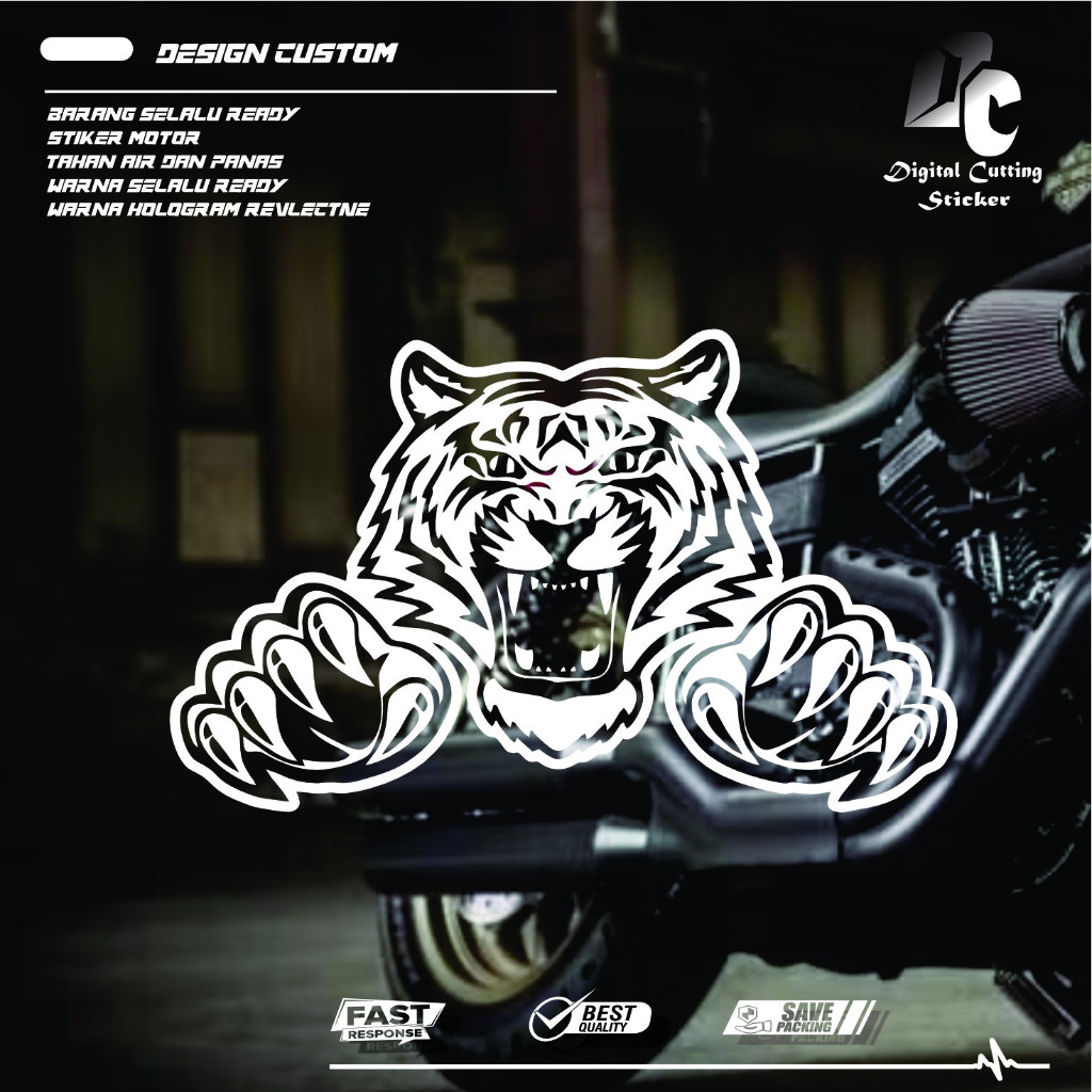 Jual stiker cutting macan tiger cutting sticker motor murah | Shopee ...