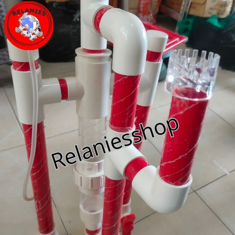 Jual overflow aquarium overflow tabung single double output -pipa 32mm ...