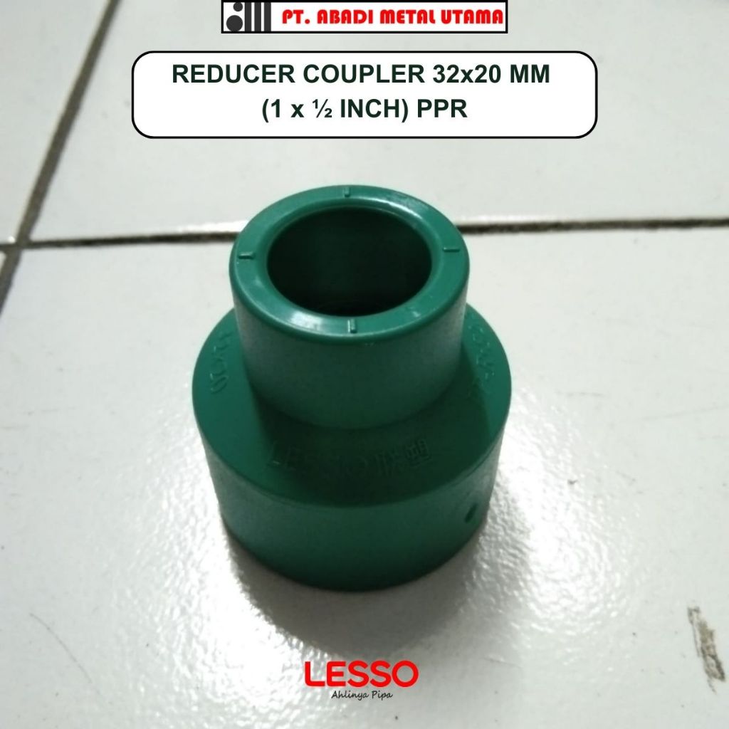 Jual Reducer Coupler PPR Lesso ( Reducer Soket PPR ) Green 32x20 mm (1 ...