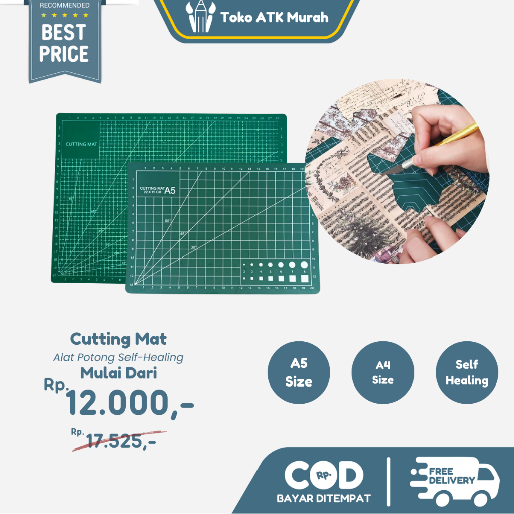 Jual Cutting Mat A5 / A4 - Alas Potong Work Pad Anti Slip (A5 - 22x15cm / A4 - 30x22cm ...