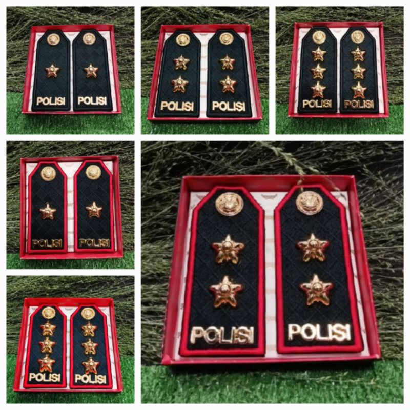 Jual Pangkat PDU Kompol Akbp Kombes Perwira Polri Model Lis Merah dan ...