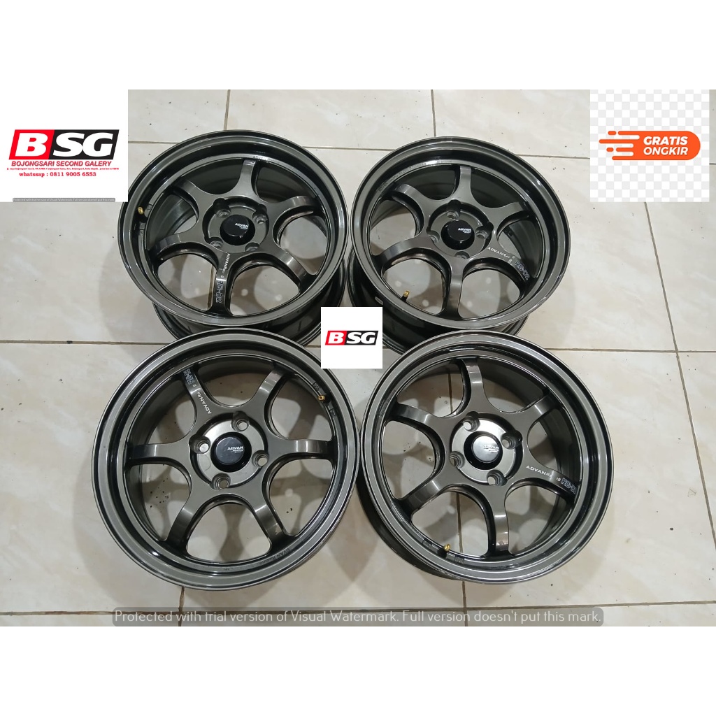 Jual VELG MOBIL BEKAS TYPE ADVAN RGD R15 X6,5 4X100 ET40 GREY COCOK UNTUK BRIO AYLA AGYA JAZZ ...