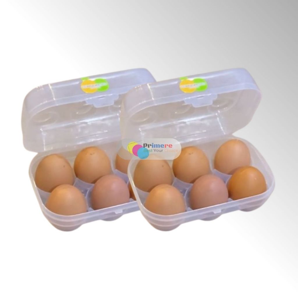 Jual Tempat Telur Ayam Estetik Plastik / Tempat Telor Kulkas 6 Lubang ...