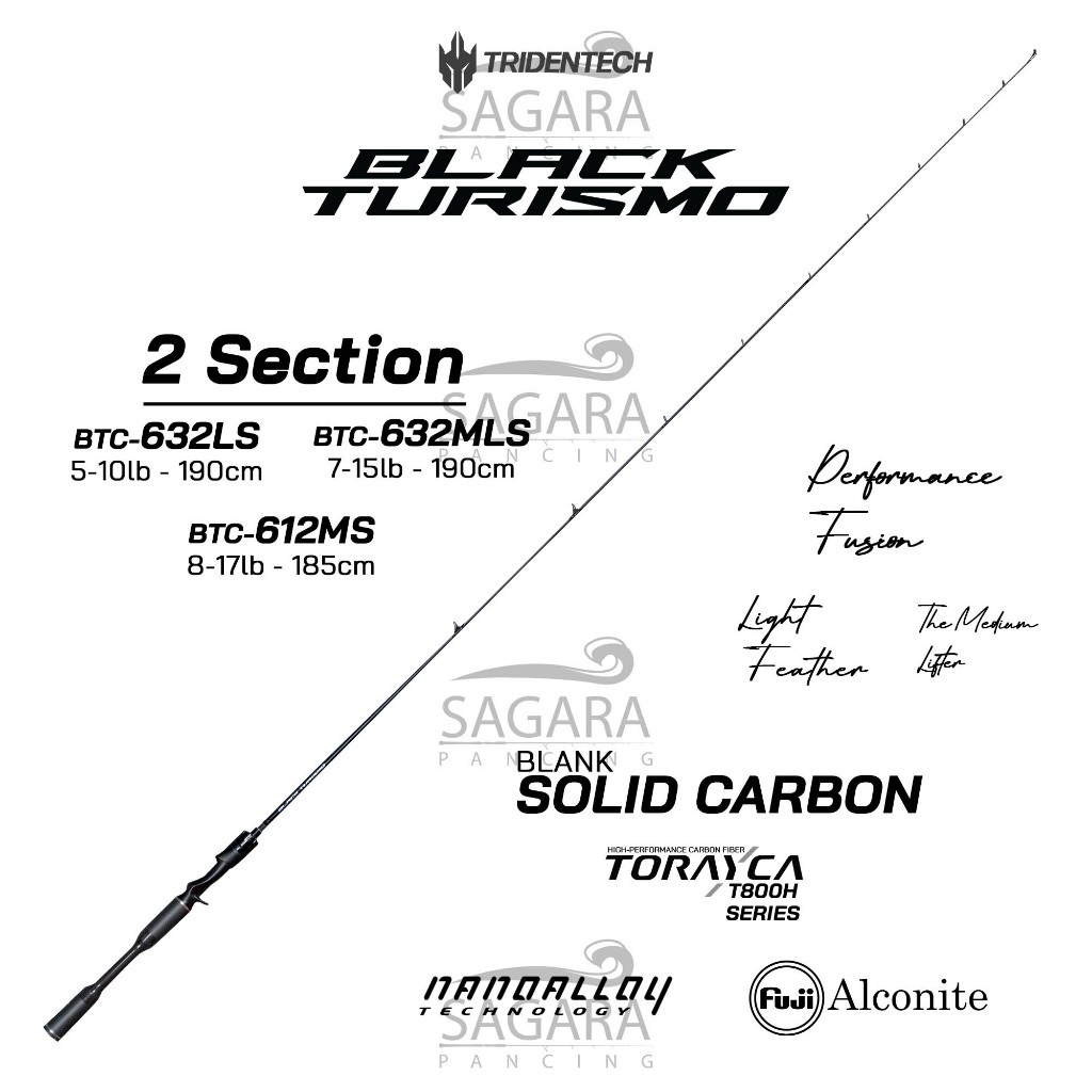 Jual Joran Tridentech Black Turismo Joran Casting Joran Light | Shopee Indonesia