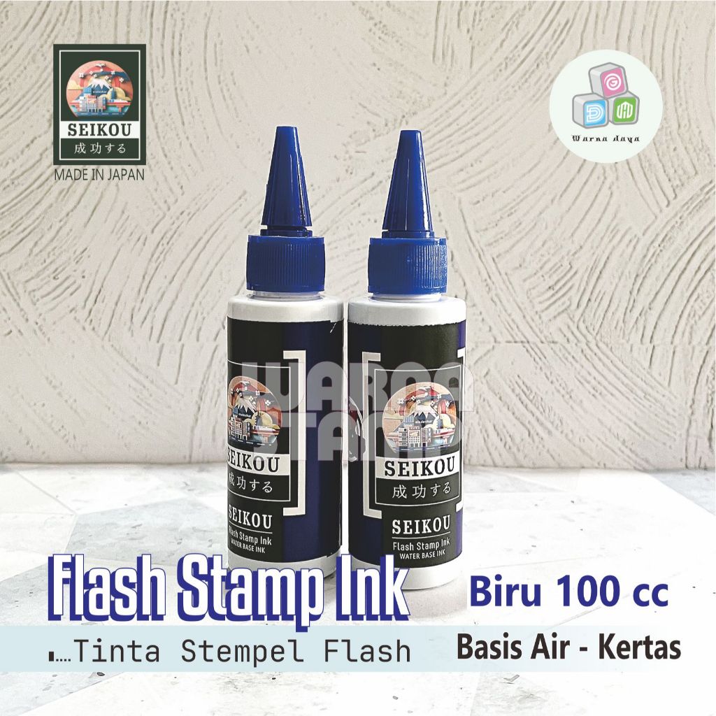 Jual TINTA STEMPEL FLASH IMPORT SEIKOU 100 CC / WARNA BIRU BLUE / BASIC KERTAS SAJA | Shopee ...